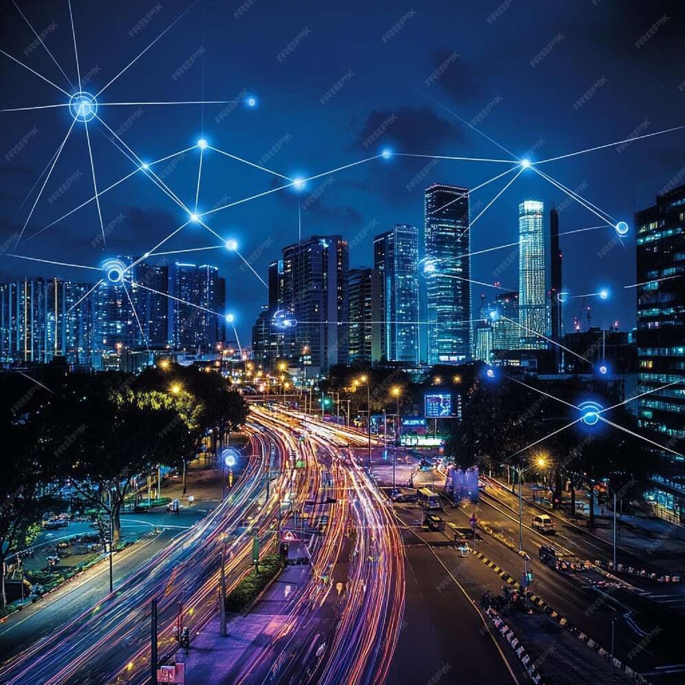 Connected smart city devices and networks | Premium AI-generated image Connected smart city devices and networks | Premium AI-generated image