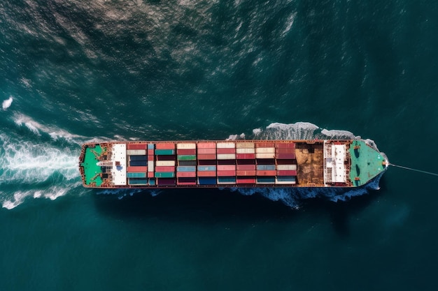 Premium AI Image | Container ship cargo Generate Ai Premium AI Image | Container ship cargo Generate Ai