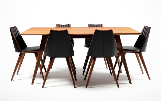 Premium Photo | Contemporary Dining Scandinavian Table and Chairs ... Premium Photo | Contemporary Dining Scandinavian Table and Chairs ...