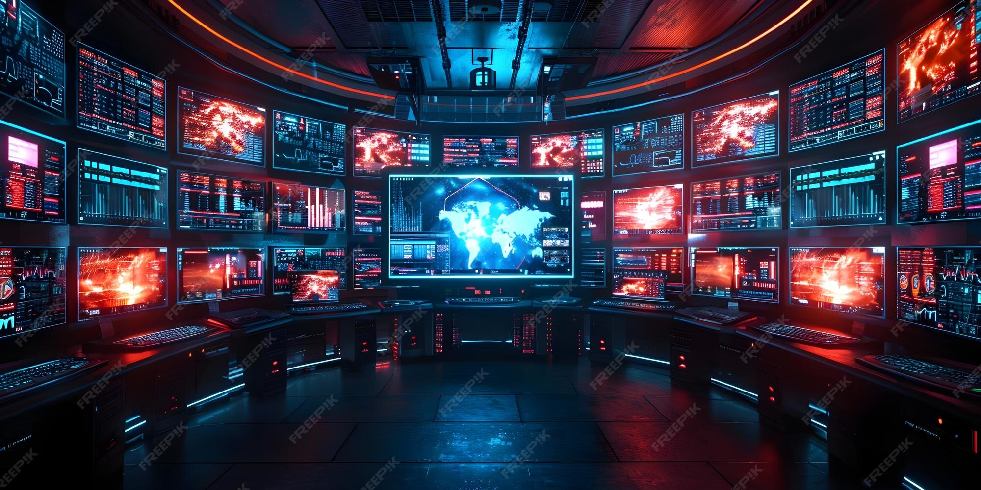 Premium Photo | Control room with multiple screens displaying realtime ... Premium Photo | Control room with multiple screens displaying realtime ...