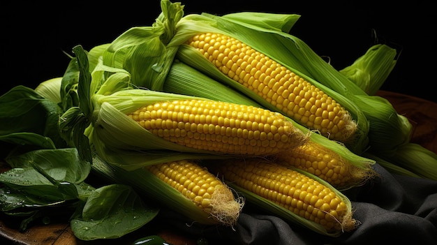 Premium Ai Image Corn Harvest Ears Of Corn Generative Ai