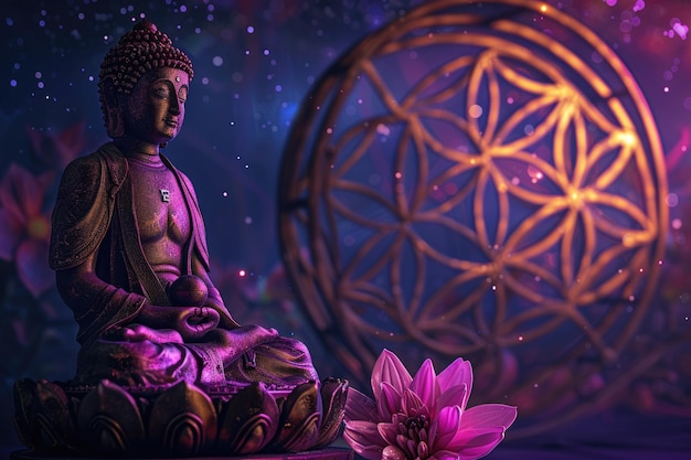 Premium Photo | Cosmic Buddha meditating in Lotus position under starry ... Premium Photo | Cosmic Buddha meditating in Lotus position under starry ...