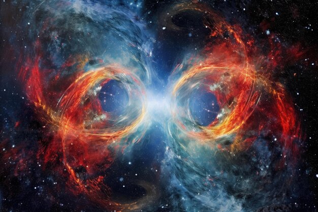 Premium AI Image | A cosmic dance of merging galaxies through lensing ... Premium AI Image | A cosmic dance of merging galaxies through lensing ...