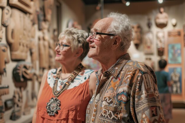 Premium Photo | Couple admiring artwork in a museum Premium Photo | Couple admiring artwork in a museum