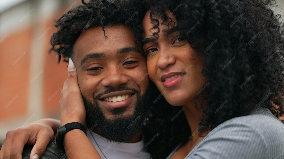Premium Photo A Couple Posing For Camera A Hispanic Latin Black Couple