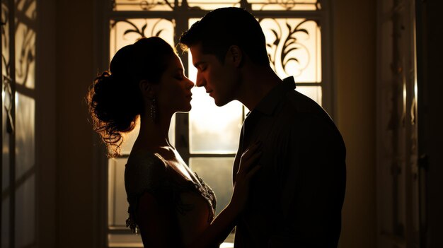 Premium Photo | Couple sharing an emotional moment in front of the window Premium Photo | Couple sharing an emotional moment in front of the window