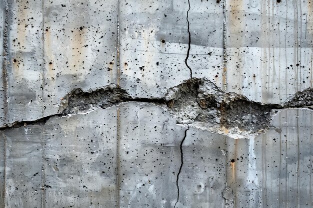 Cracked Concrete Wall with a Large Chunks Missing | Premium AI ... Cracked Concrete Wall with a Large Chunks Missing | Premium AI ...