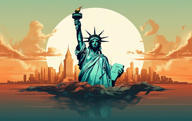 Premium AI Image | Craft a Symbolic Depiction of the Statue Premium AI Image | Craft a Symbolic Depiction of the Statue