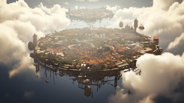 Premium Photo | Create a guide for navigating a city suspended in the ... Premium Photo | Create a guide for navigating a city suspended in the ...