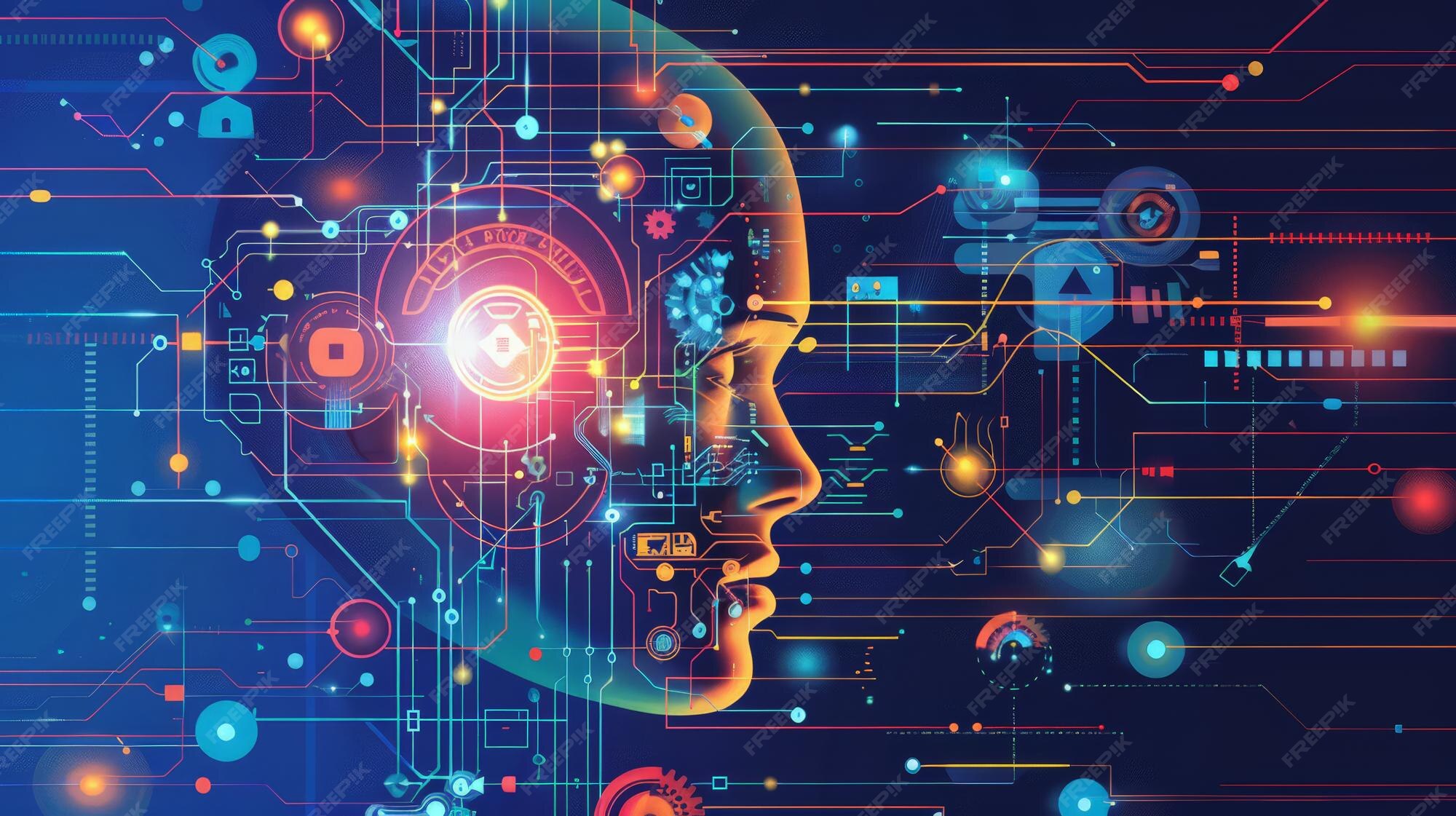 Create an infographic on the role of artificial intelligence in data analysis Explain how AI ...