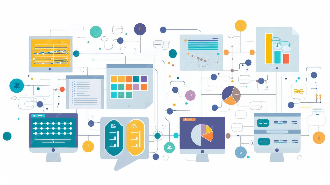Create a visual aid showing the process of data integration from ...