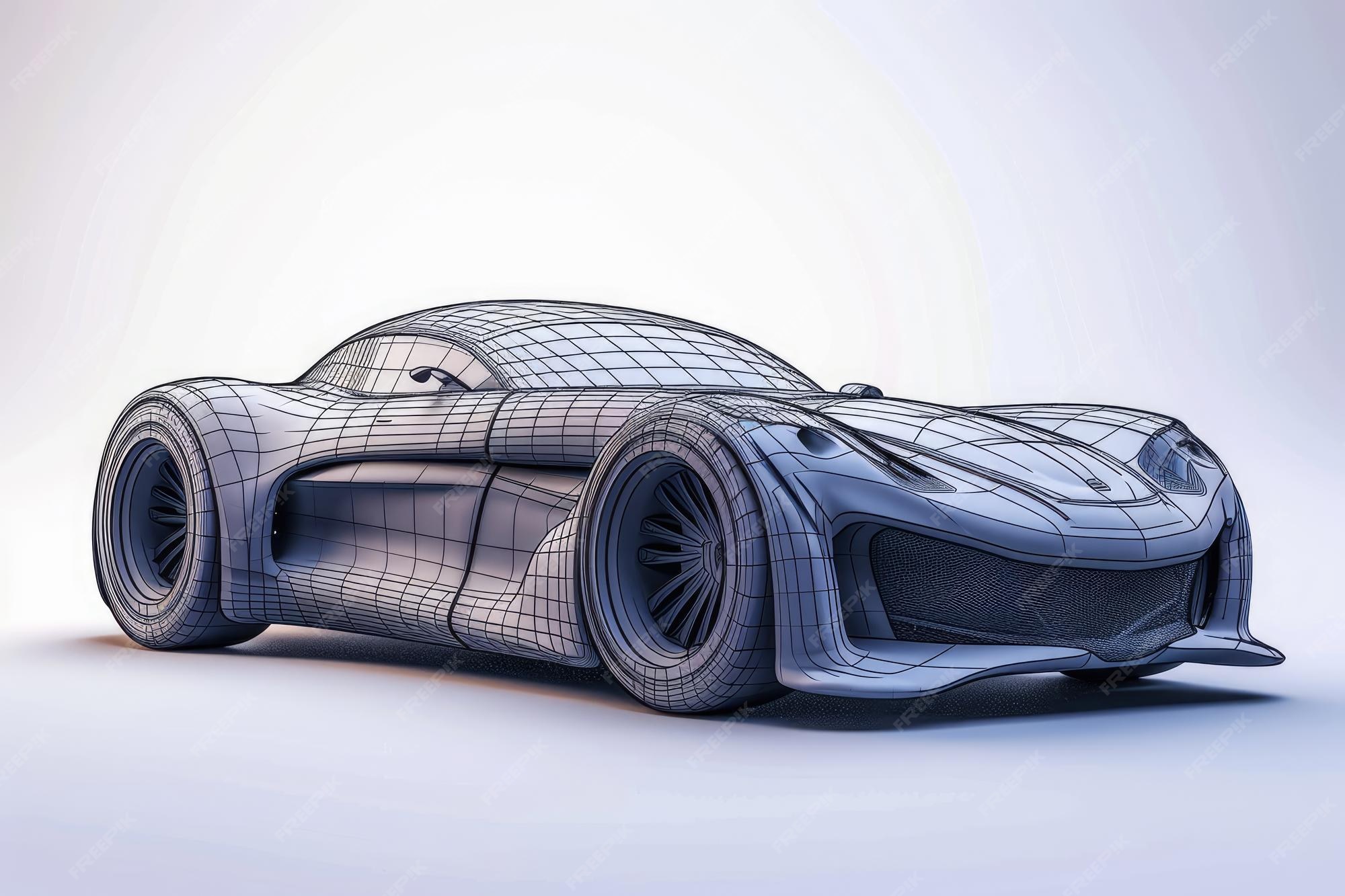 Premium Photo | Creating a 3D model of a concept car using ...