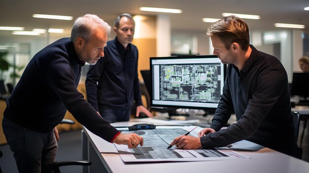 Premium AI Image | Creating Website Layout Design Team in Action Premium AI Image | Creating Website Layout Design Team in Action