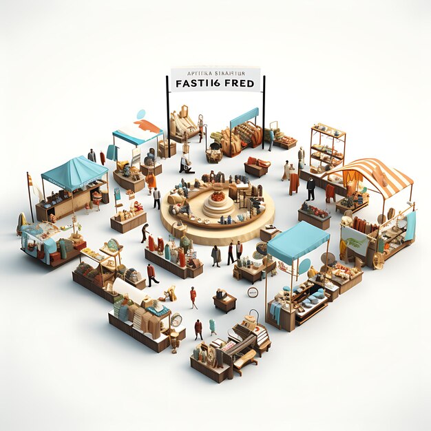 Premium Photo | Creative 3D of Fair Trade Market Create a Visually ... Premium Photo | Creative 3D of Fair Trade Market Create a Visually ...