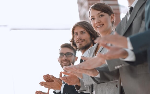Premium Photo | Creative business team applauding Premium Photo | Creative business team applauding