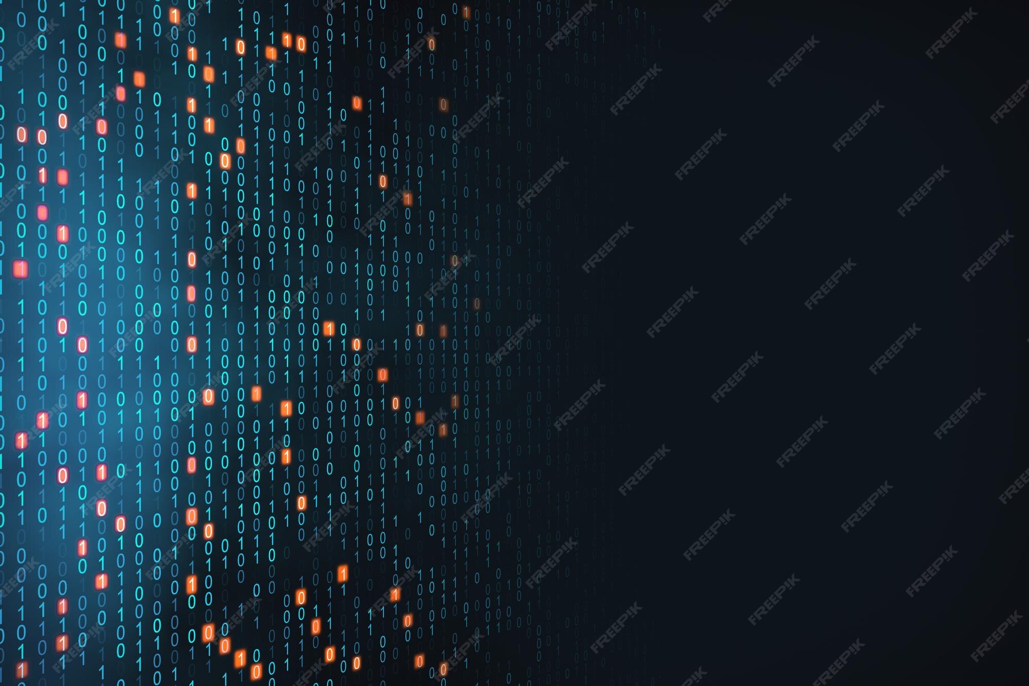 Premium Photo | Creative dark binary code texture with numbers technology and computing concept ...