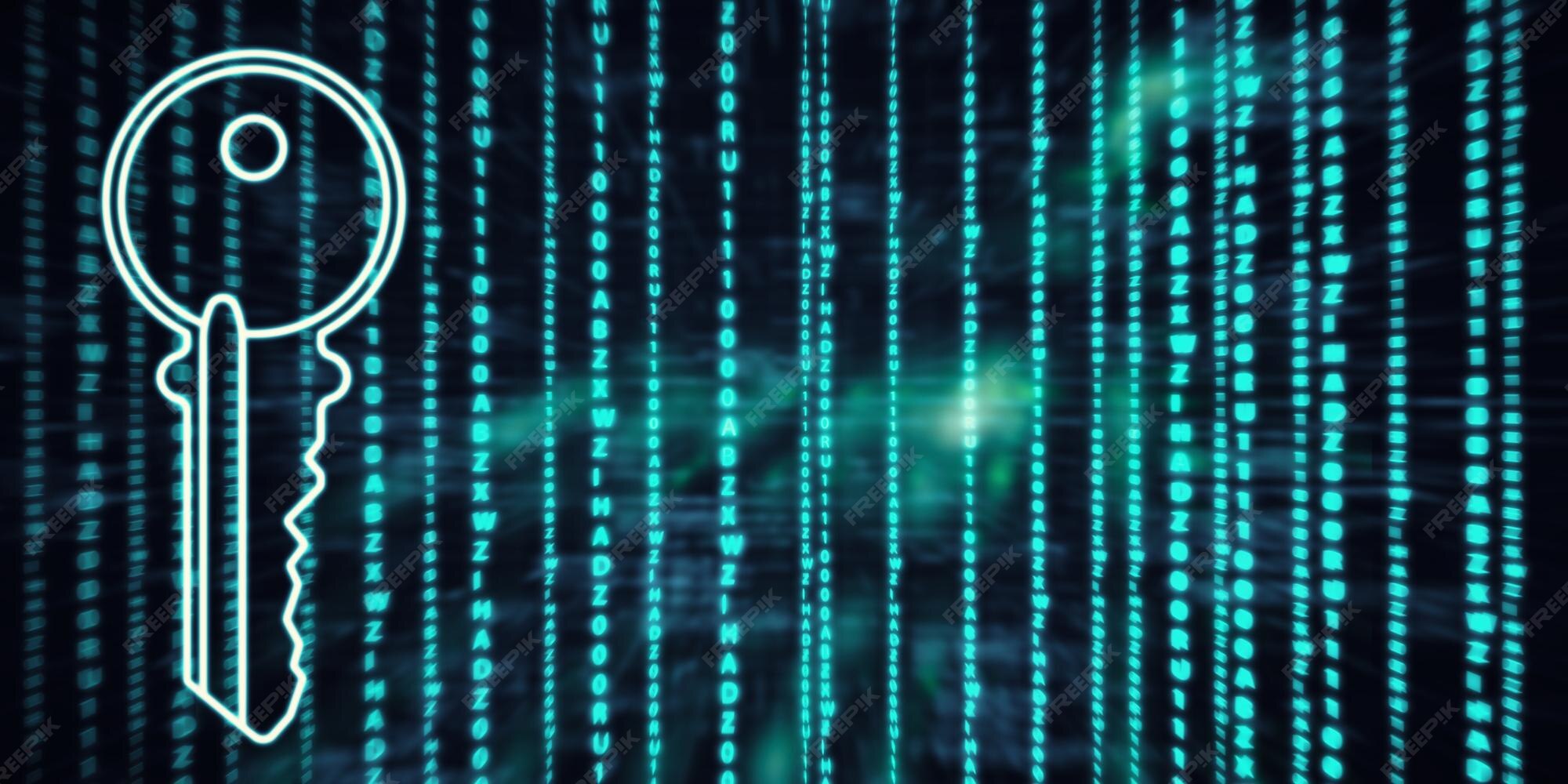 Premium Photo | Creative digital key on dark coding language background ...