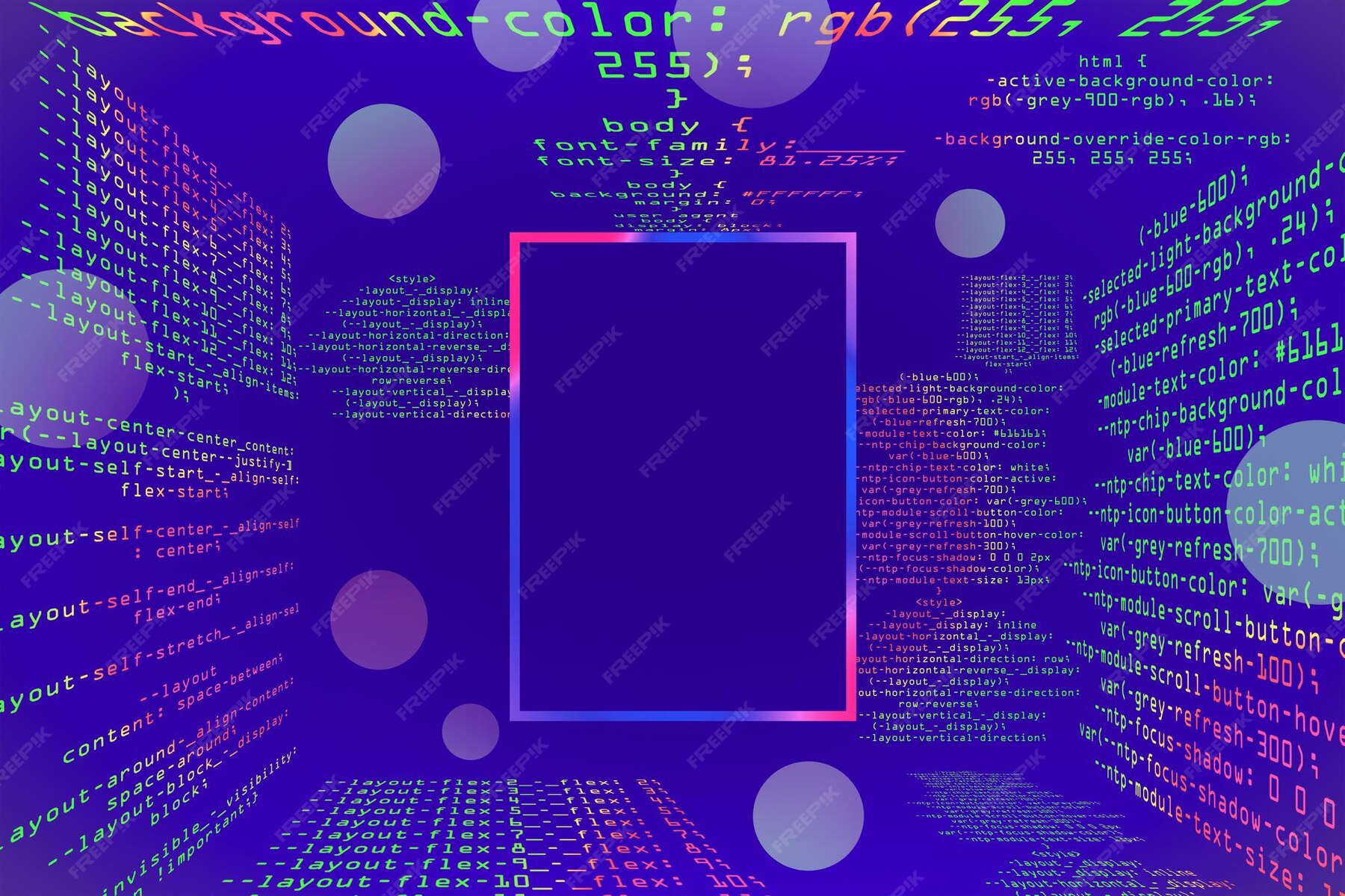 Premium Photo Creative Glowing Purple Coding Programming Background With Square Mock Up Frame 4736