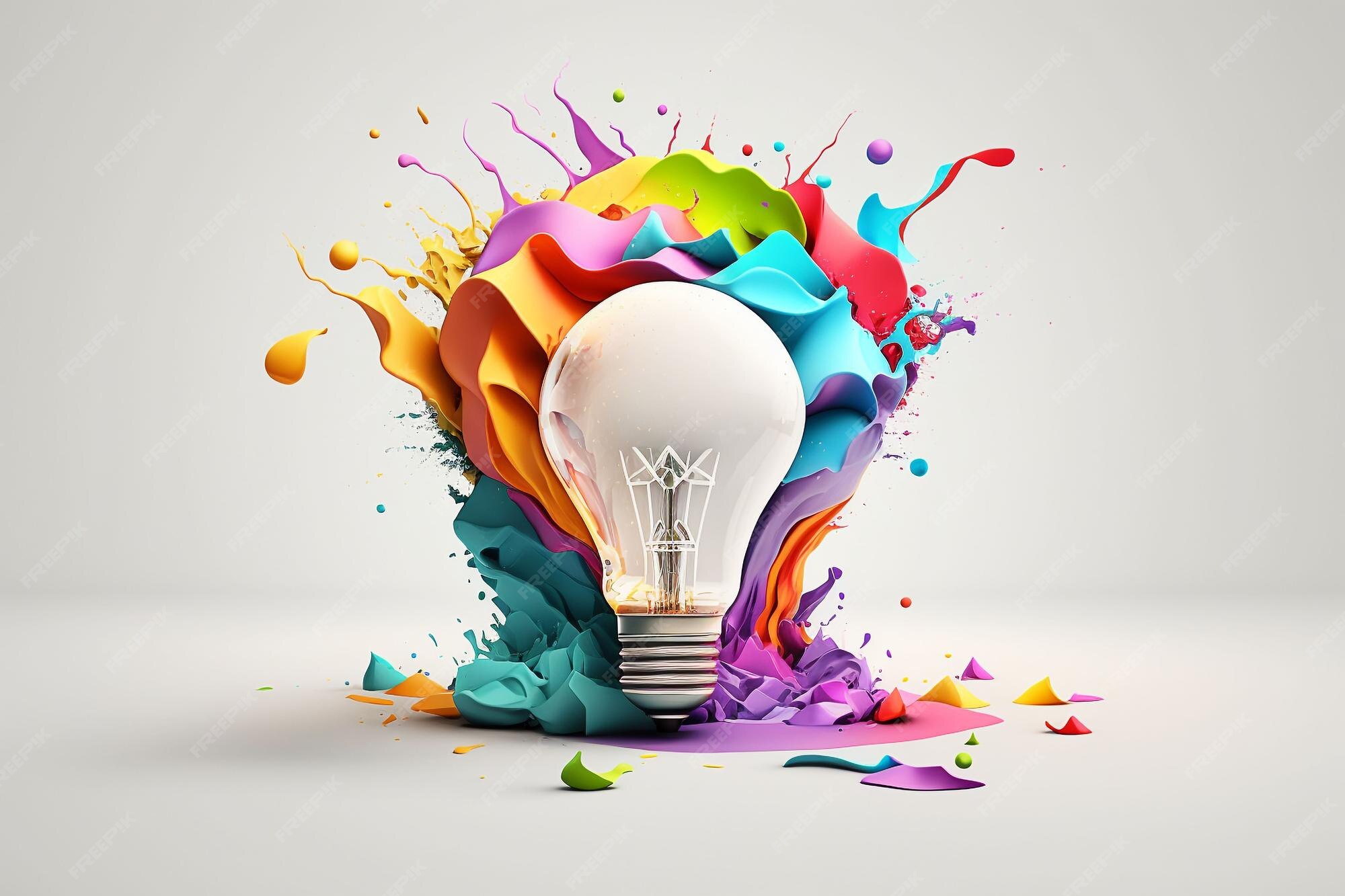 Premium Photo | Creative Mind 3D Illustration with Light bulb Generative ai Premium Photo | Creative Mind 3D Illustration with Light bulb Generative ai