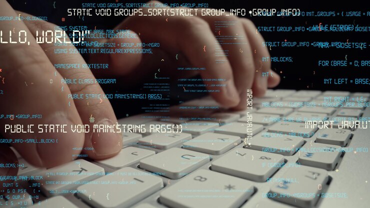 Premium Photo | Creative visual of computer programming coding and ...