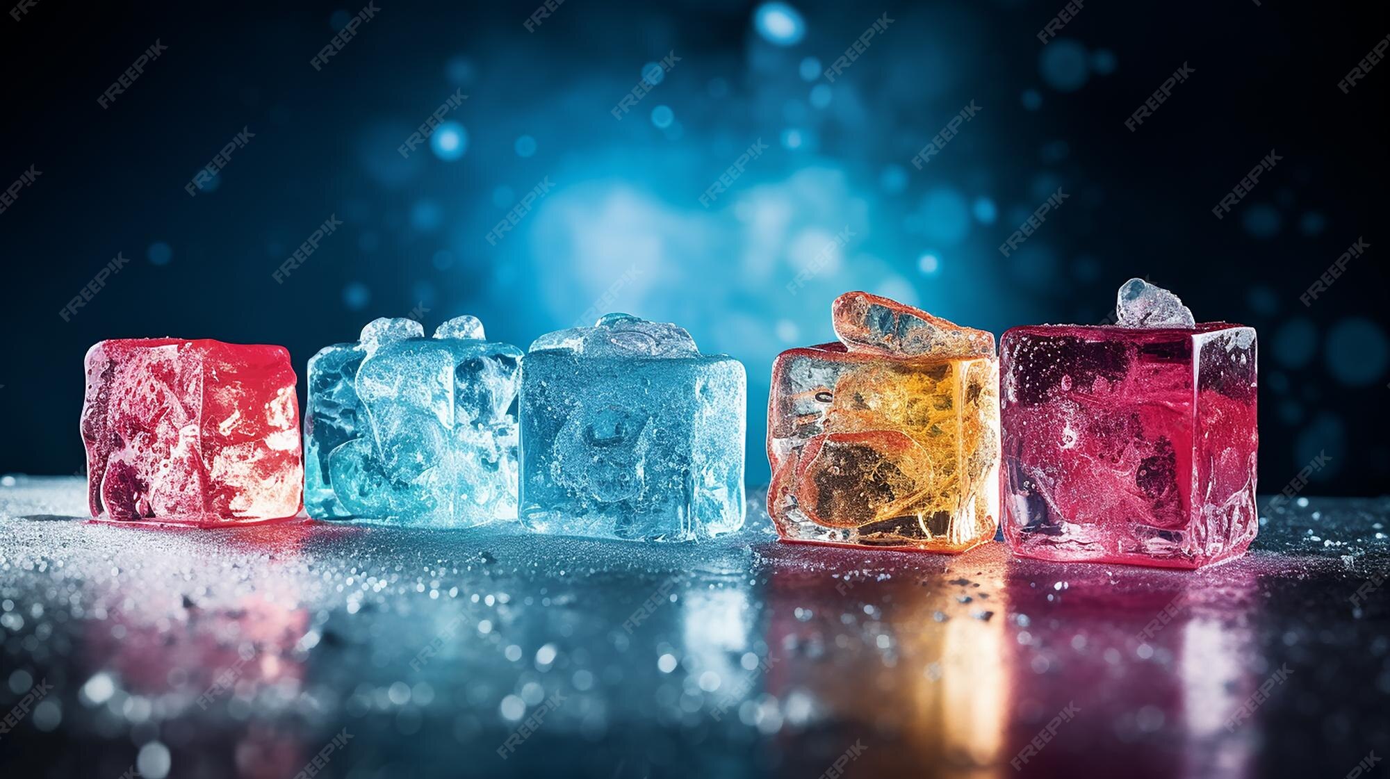 Premium AI Image | Creatively Designed Fancy Ice Cubes Premium AI Image | Creatively Designed Fancy Ice Cubes
