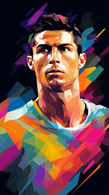 Premium AI Image | Cristiano Ronaldo in style of Wpap Premium AI Image | Cristiano Ronaldo in style of Wpap