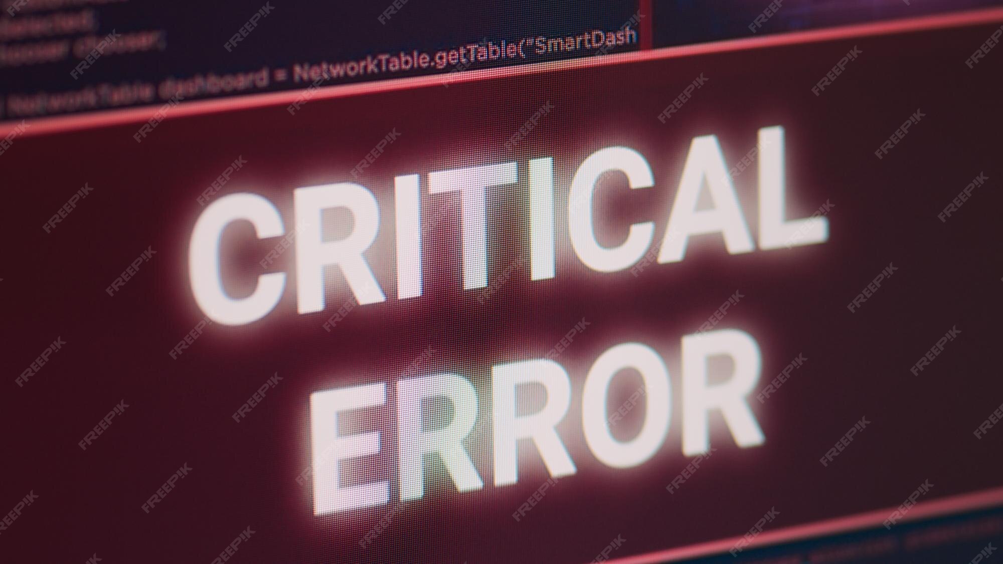 Premium Photo Critical Error Message Flashing On Screen With Hacking Alert System Hacked And 