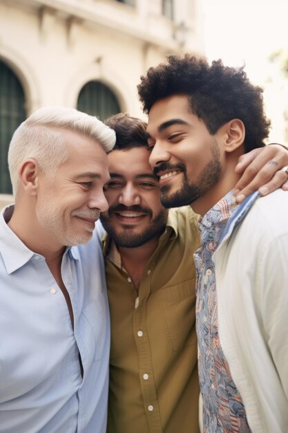 Premium Ai Image Cropped Shot Of An Affectionate Gay Couple And Their