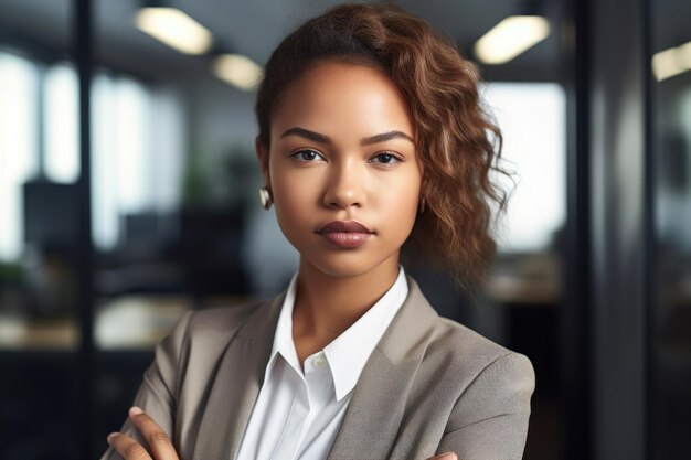 Premium AI Image | Cropped shot of a young businesswoman in the office ... Premium AI Image | Cropped shot of a young businesswoman in the office ...