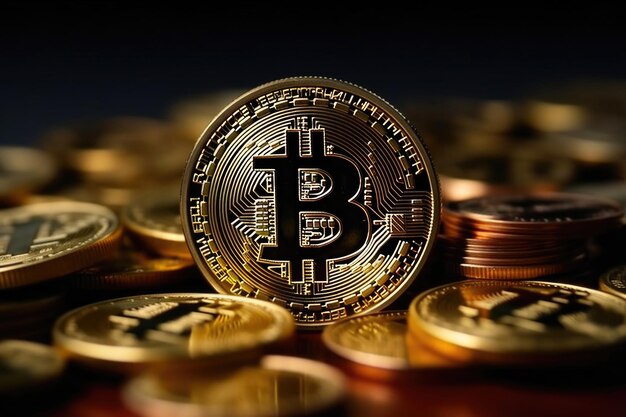 Premium AI Image | Cryptocurrency coins over a wood table Generative AI Premium AI Image | Cryptocurrency coins over a wood table Generative AI