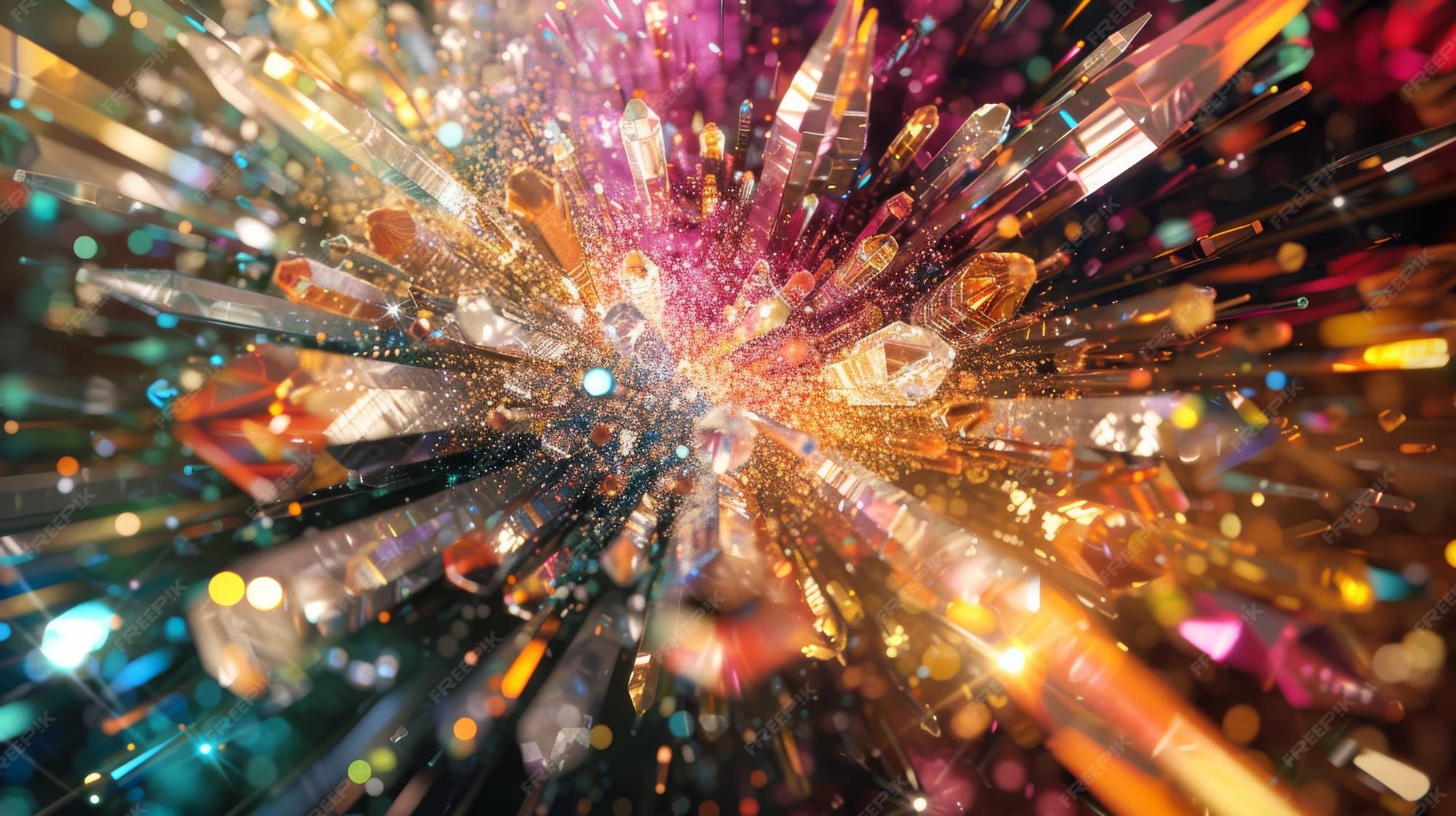 Crystal Matrix Explosion A matrix of crystal structures exploding ...