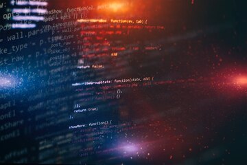 Premium Photo | Css, javascript and html usage. monitor closeup of ...