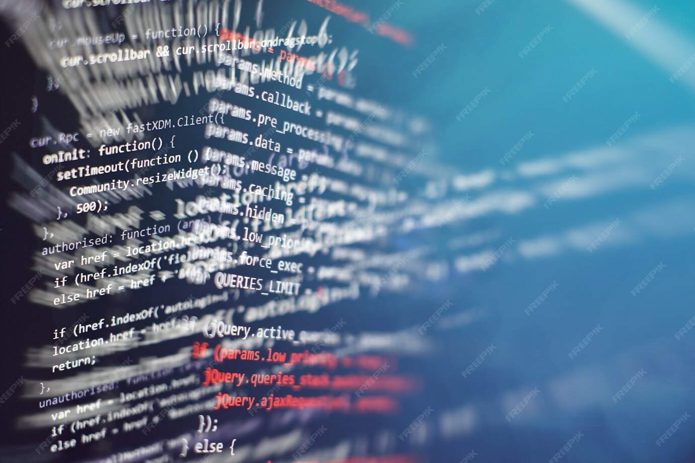 Premium Photo | Css, javascript and html usage. monitor closeup of function source code ...