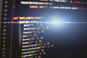 Premium Photo | Css, javascript and html usage. monitor closeup of ...