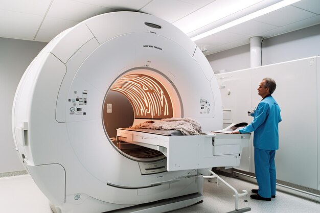 Premium AI Image | Ct computed tomography scanner in hospital generative ai Premium AI Image | Ct computed tomography scanner in hospital generative ai