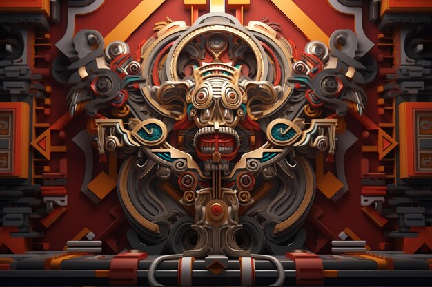 Premium AI Image | Cultural fusion Traditional Mexican symbols intert ... Premium AI Image | Cultural fusion Traditional Mexican symbols intert ...