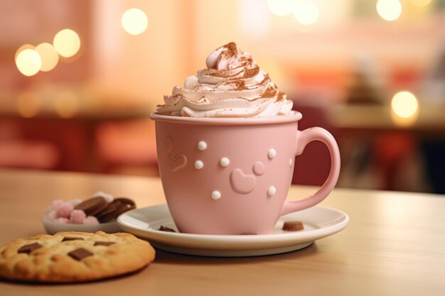 Premium AI Image | Cup of coffee to go with a swirl of frothy milk on ... Premium AI Image | Cup of coffee to go with a swirl of frothy milk on ...