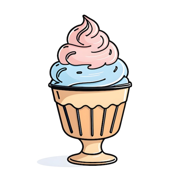 Premium Ai Image Cup Of Ice Cream With Whipped Cream