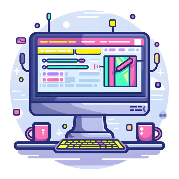 Customizable 3d Flat Icon Programming Dashboard And Coding Workflow 2252
