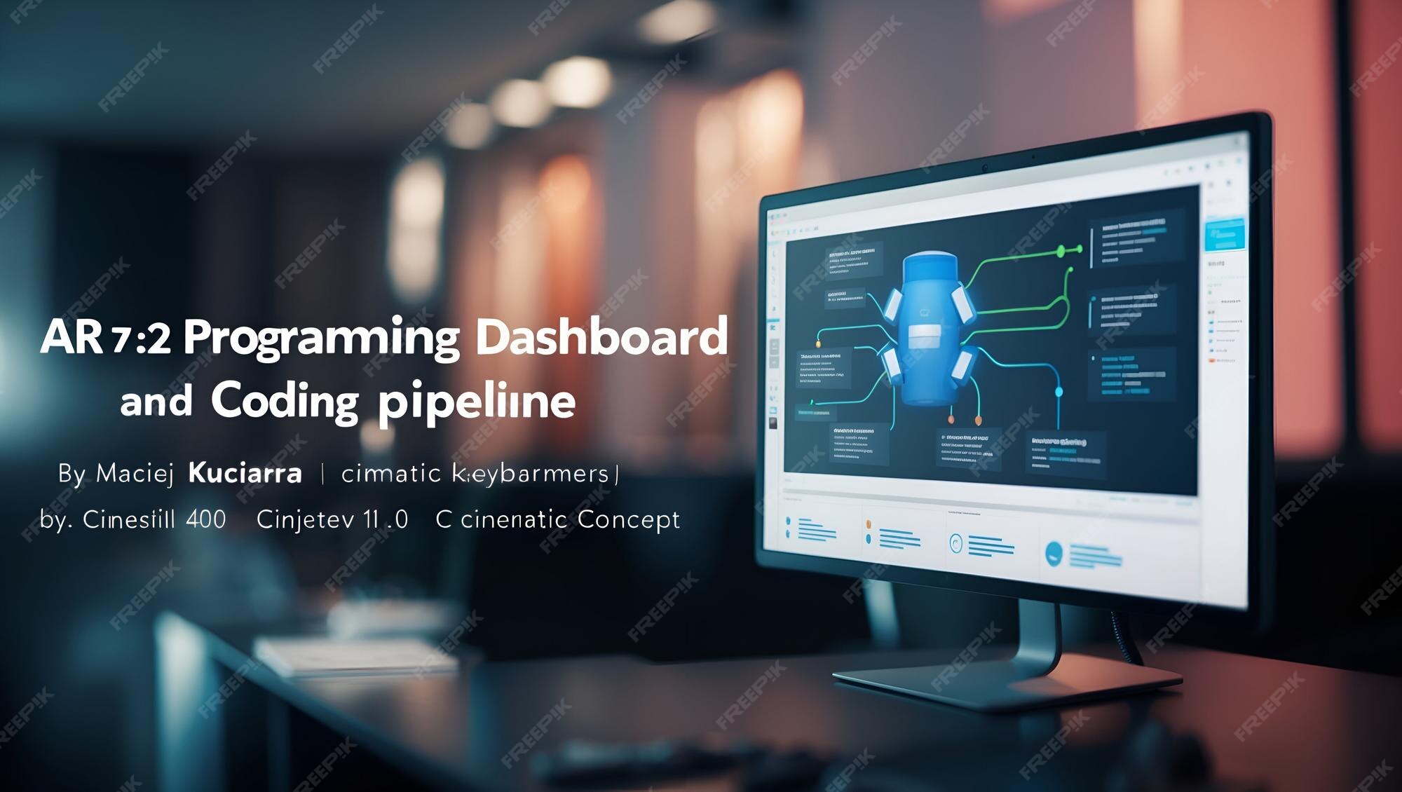 Customizable Programming Dashboard and Coding Workflow Icon with Blank Space for Branding Ideal ...
