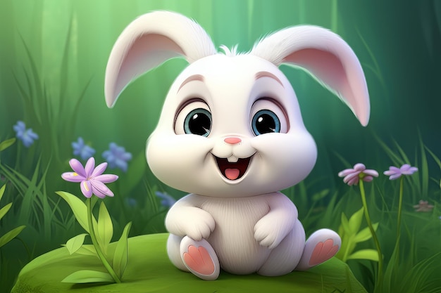 Premium Photo | Cute ai generated cartoon bunny Premium Photo | Cute ai generated cartoon bunny