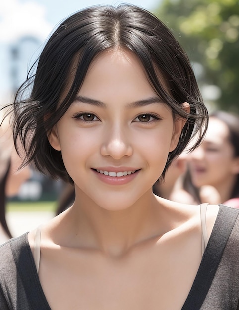Premium Photo A Cute Beautiful Woman Smile Face Photo Ai Generated