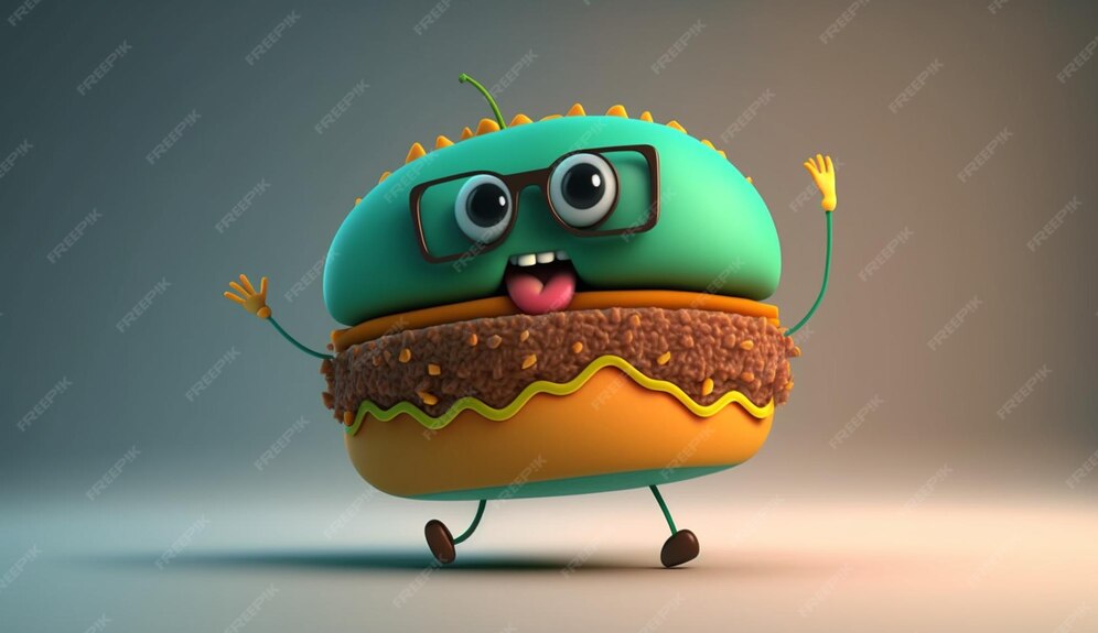 Premium AI Image | Cute Cartoon Dancing Hamburger Character Generative AI Premium AI Image | Cute Cartoon Dancing Hamburger Character Generative AI