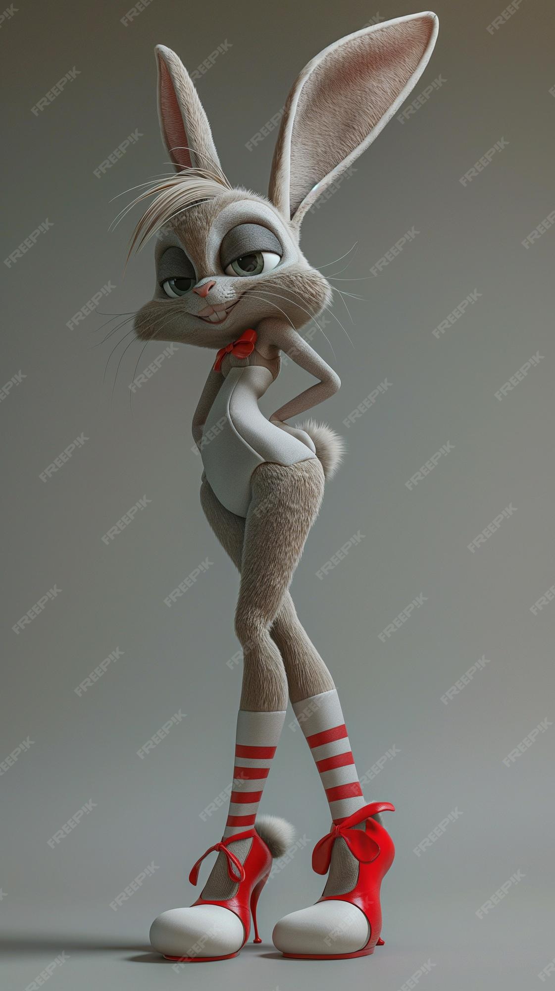 Premium Photo | A cute cartoon humanoid rabbit Premium Photo | A cute cartoon humanoid rabbit