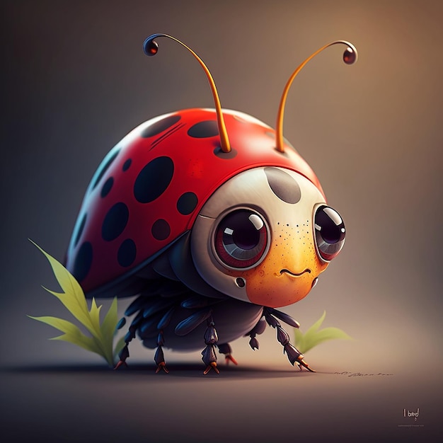 Premium Photo | Cute cartoon lasy bug character Premium Photo | Cute cartoon lasy bug character