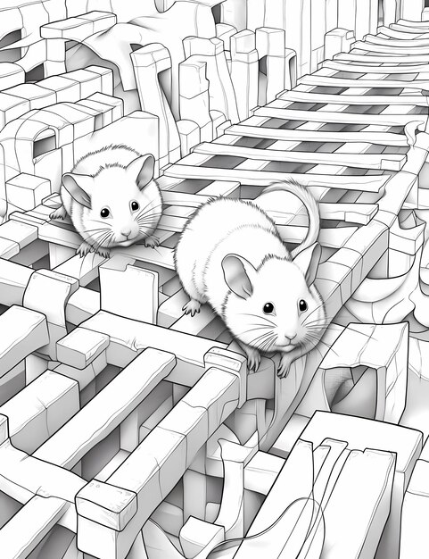 Premium AI Image | A cute hamsters exploring a maze trying to find ... Premium AI Image | A cute hamsters exploring a maze trying to find ...
