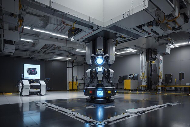 Premium AI Image | Cutting Edge AI Robotics Testing Facility Premium AI Image | Cutting Edge AI Robotics Testing Facility