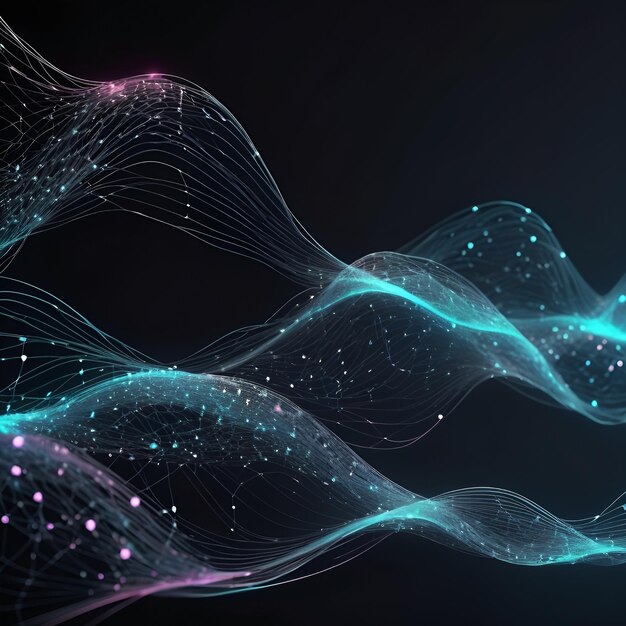 Cyber Data Flow Blockchain Ai Networks Digital Wavescyber Data Flow Blockchain Ai Networks