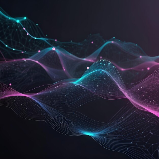 Cyber Data Flow Blockchain AI Networks Digital WavesCyber Data Flow Blockchain AI Networks ...