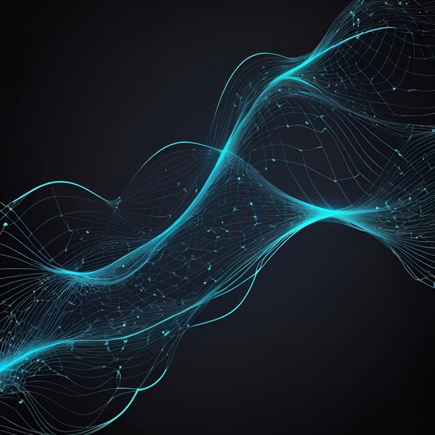 Cyber Data Flow Blockchain Ai Networks Digital Wavescyber Data Flow Blockchain Ai Networks